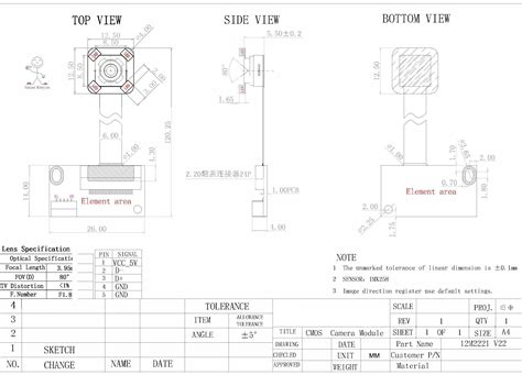 12MP All In One Computer Camera Module With 940IR Infrared Light