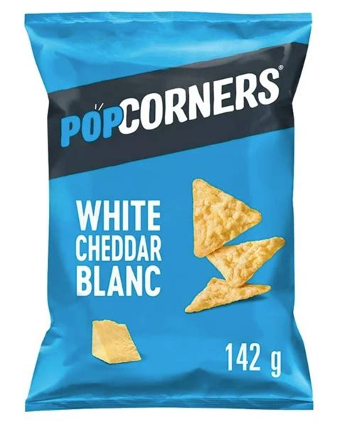 Popcorners White Cheddar Flavored Popped Corn Snacks 6x142g