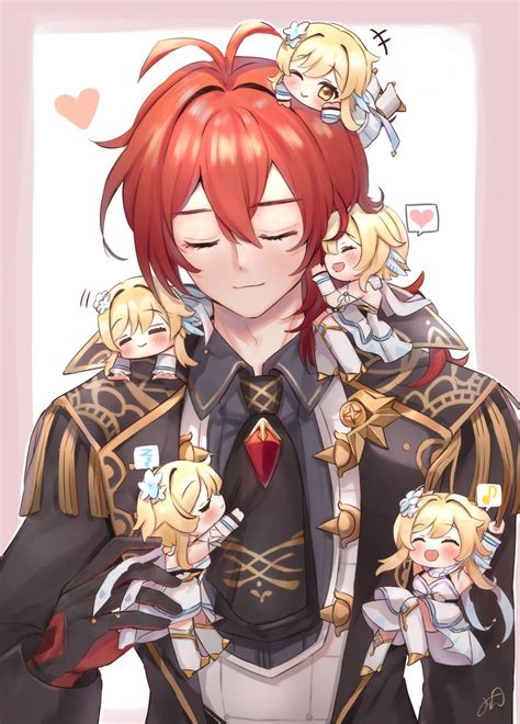 Diluc Genshin Impact Drawn By Mirinpengin Danbooru