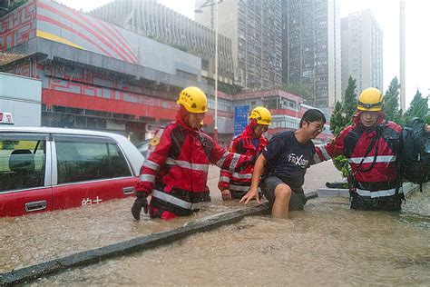 Hk Flooded By Heaviest Rainfall In 140 Years Taipei Times
