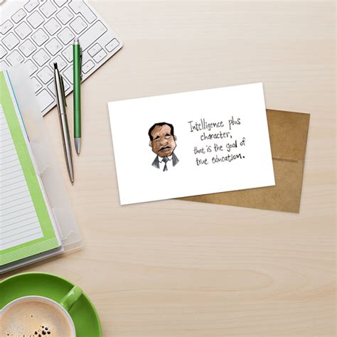 Intelligence Plus Character Mlk Quote Greeting Card