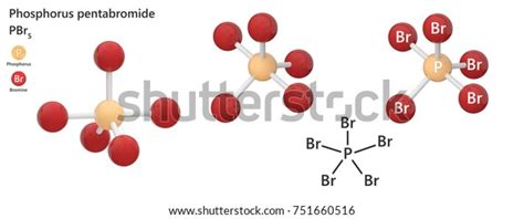 Phosphorus Pentabromide Yellow Solid Formula Pbr5 Stock Illustration