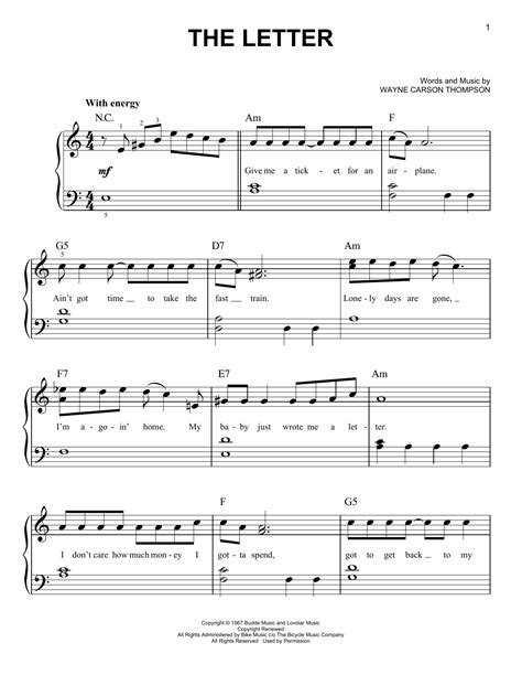 The Letter Box Tops Sheet Music Easy Piano Pdf Download