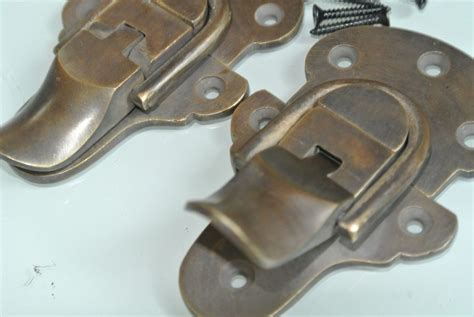 8 Trunk Catch Hasp Latch Suitcase Old Style Box Heavy Solid Pure Brass Lock 85 Mm Silk Road