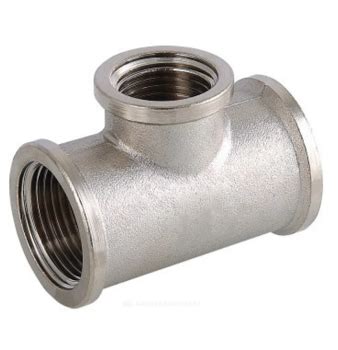 Тройник латунь никель переходной Ду 32х25х32 (1 1/4"х1"х1 1/4") ВР ...