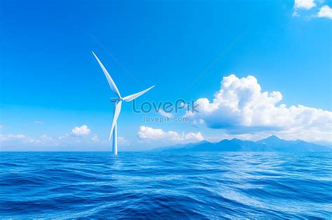 해상 풍력 터빈 일러스트 무료 다운로드 Lovepik