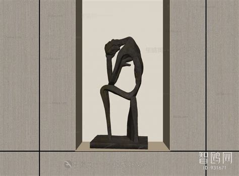 Modern Sculpture Sketchup Model Download Model Id 739228981 1miba
