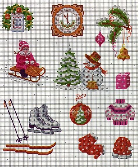 Фото 25 Новогодние миниатюры Los Ku Tik Связанный крючком крест Вышивка