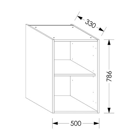 Wall Unit Edgline Quickloc Kitchen Wall Unit 500 Mm White