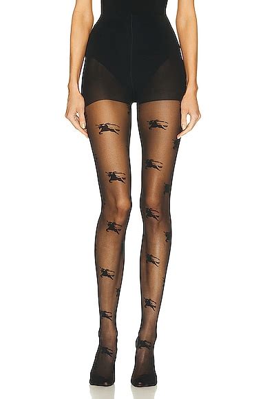 Burberry Womens Equestrian Knight Tights In Black Modesens