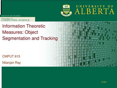 Ppt Information Theoretic Measures Object Segmentation And Tracking