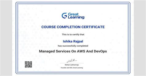 Happy To Complete The Managed Services On Aws And Devops Program Ishika Rajpal