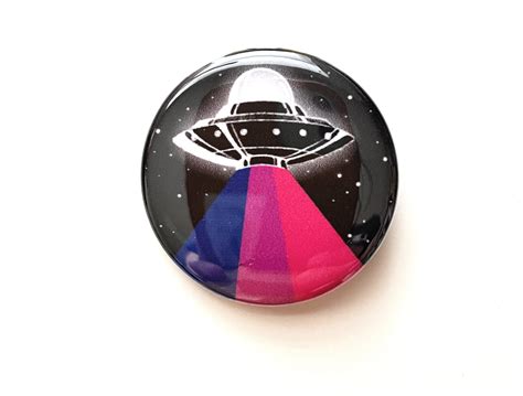 Ufo Bisexual Pride Button Pride Pin Lgbtqia Pride Ufo Etsy