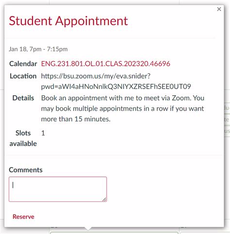 Supplement Office Hours With Canvas Appointment Groups The Teaching