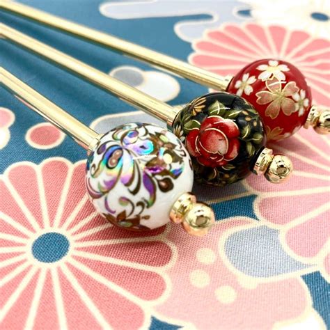 Traditional Japanese Hair Pins Etsy