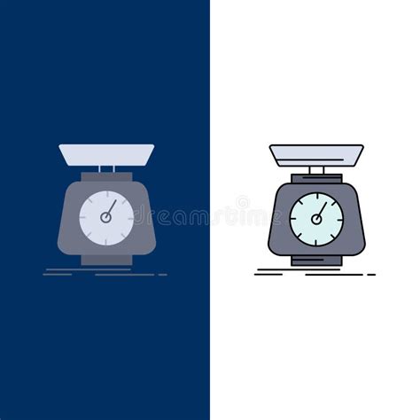 Implementation Mass Scale Scales Volume Flat Color Icon Vector Stock Vector Illustration