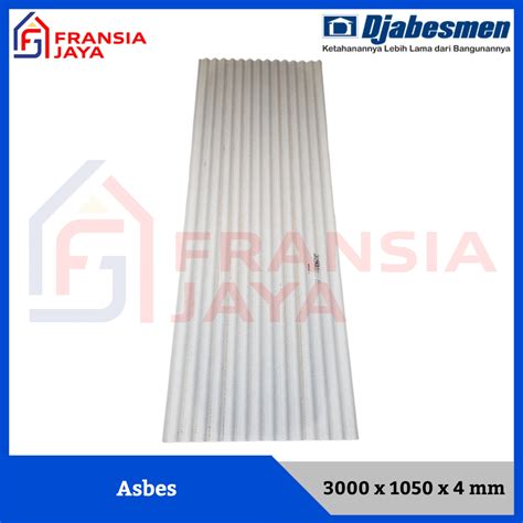 Jual Asbes Gelombang Kecil Djabesmen Ukuran 300 3 Meter Shopee