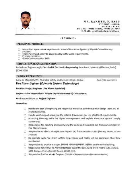 Ranjith Babu Resume Pdf Civil Engineering Industry Industries