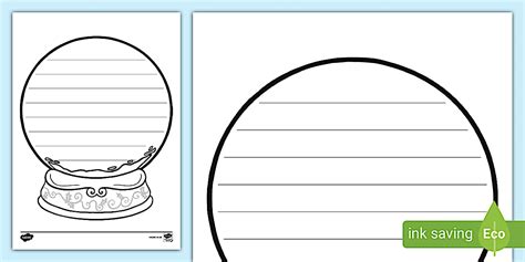 Snow Globe Writing Template Twinkl Ks1 Teacher Made