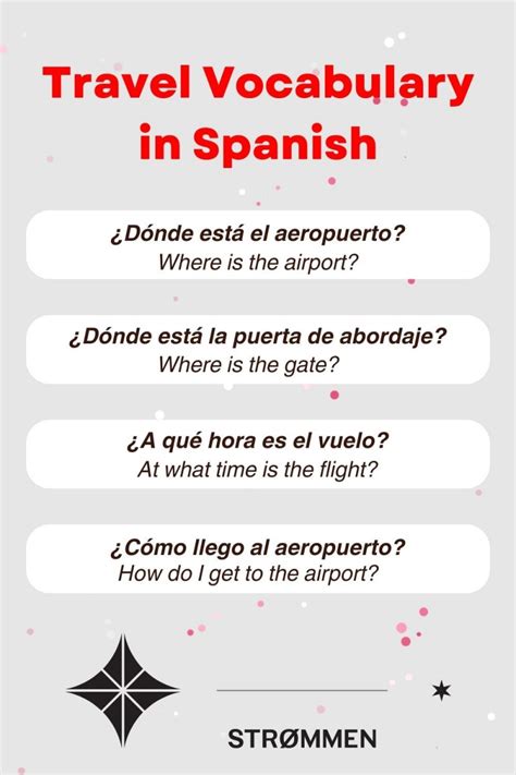 A Comprehensive Guide To Travel Vocabulary In Spanish Strømmen