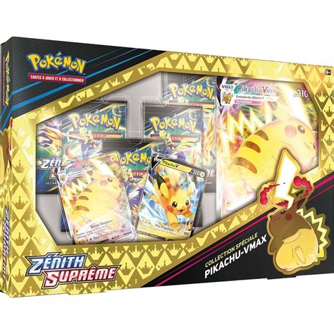 Coffret Collection Spéciale Pikachu VMAX Pokémon Zénith Suprême où l