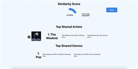 i built a web app using the spotifyapi to compare music taste with