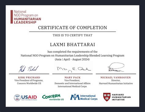 I Am Excited To Share That I Have Successfully Completed The Nnphl National Ngo Program On