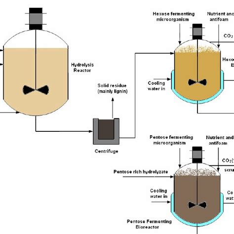Simplified Process Flow Diagram For Separate Enzymatic Hydrolysis And Download Scientific
