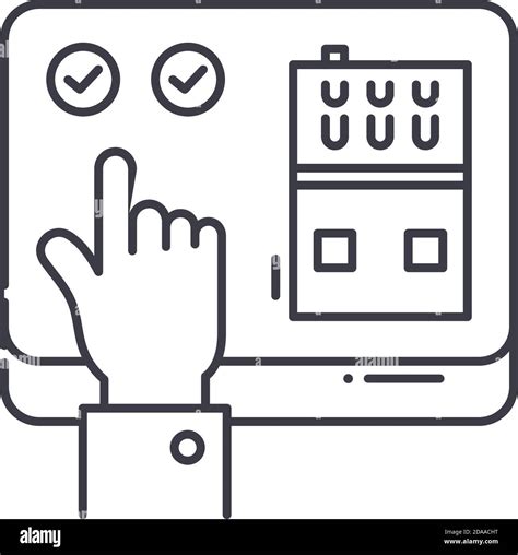 Assessor Icon Linear Isolated Illustration Thin Line Vector Web