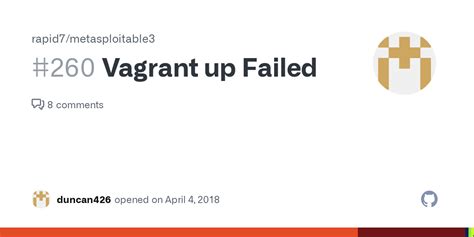 Vagrant Up Failed Issue Rapid Metasploitable Github