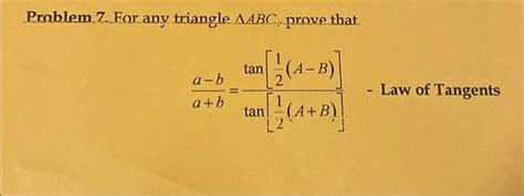 Solved Problem7 For Any Triangle Abc Prove That
