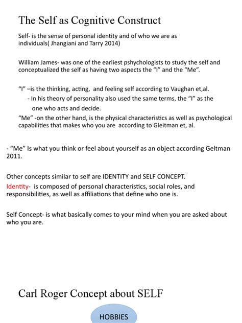 The Self As Cognitive Construct Pdf