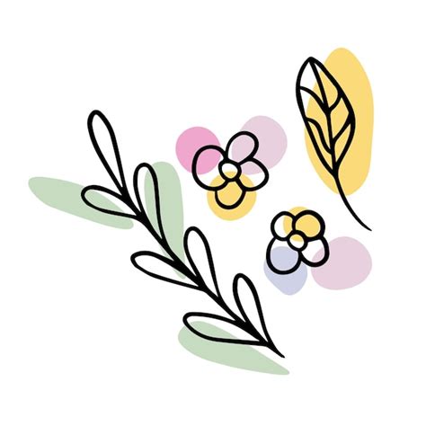 Premium Vector Doodle Easter Plants And Flowers