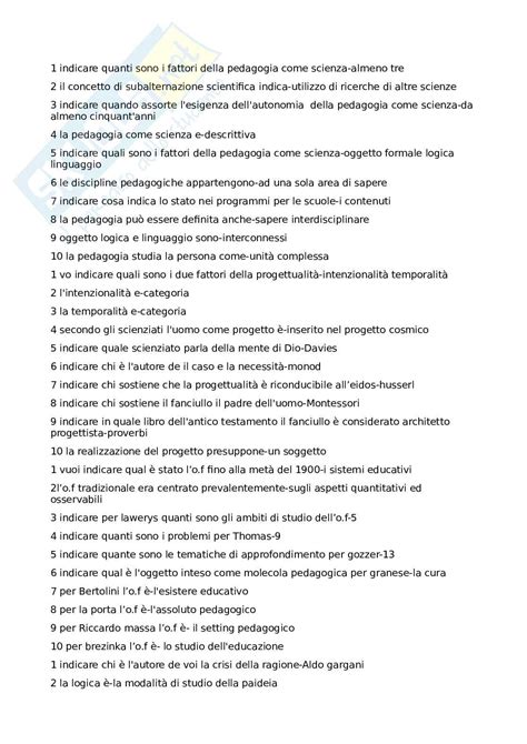 Domande Test Storia Delle Istituzioni Educative