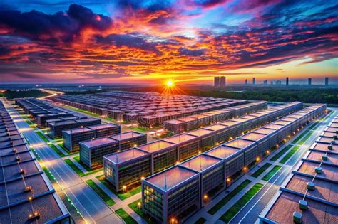 Advanced Data Center Infrastructure A Birdseye View Of Cuttingedge Server Room And Network