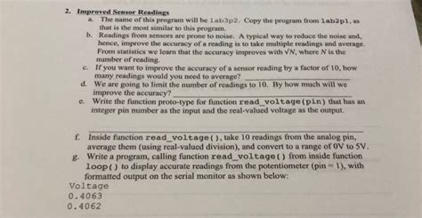 2 Improved Sensor Readings The Name Of This Program