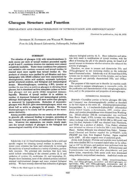 Pdf Glucagon Structure And Function