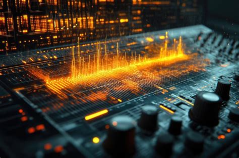 Colorful Sound Waves Are Depicted Against A Dark Backdrop Showcasing Digital Audio Signals And