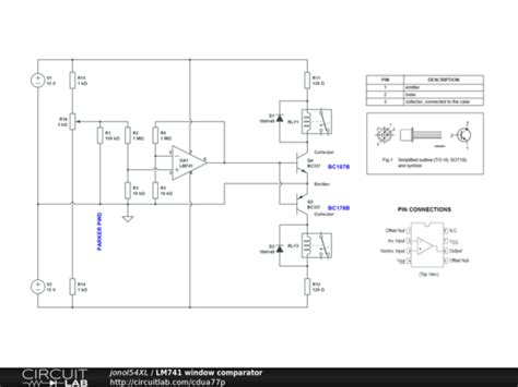 Lm741 Window Comparator Circuitlab