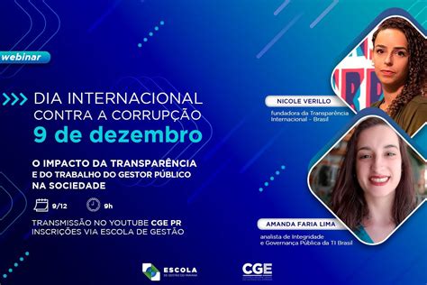 Governo Promove Webinar Com Fundadora Da Transparência Internacional