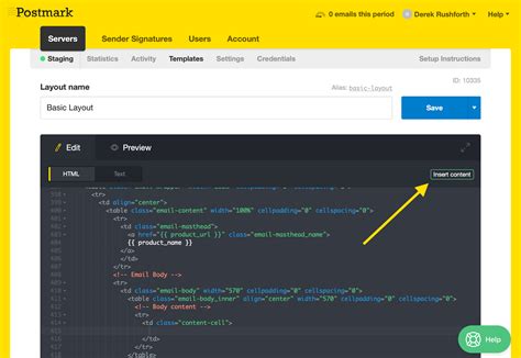 using postmark layouts postmark support center