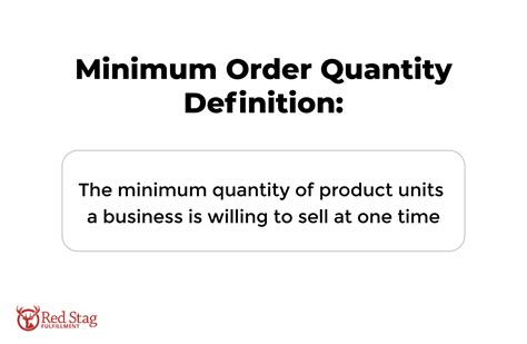 Minimum Order Quantity Moq Benefits Challenges And How To Calculate Red Stag Fulfillment