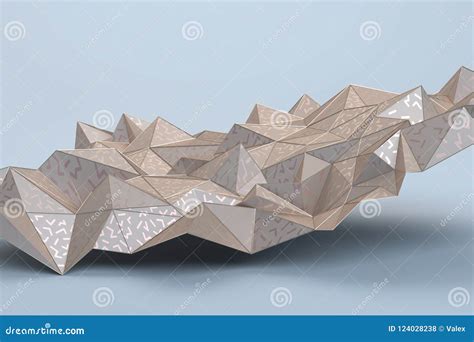 Abstract 3d Rendering Of Geometric Surface Stock Illustration