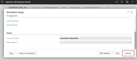 Sharepoint Integration With Business Central