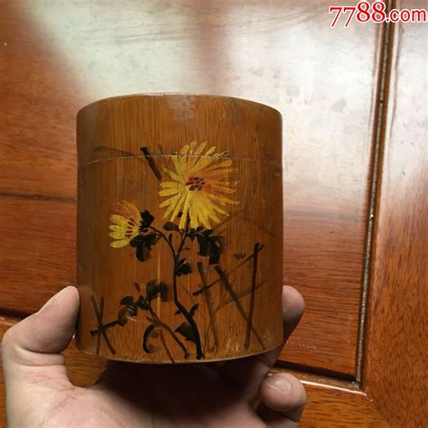 手绘花卉竹筒其他竹制品舞味斋【7788商城】