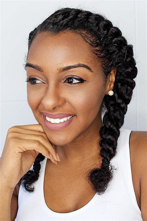 45 Quick And Easy Natural Hairstyles Curly Girl Swag Natural Braided Hairstyles Twist Braid