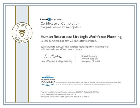 Fatima Qadeer On Linkedin Certificate Of Completion