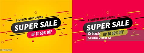 벡터 일러스트 슈퍼 세일 배너 세트 템플릿 디자인 큰 판매 특별 제공 시즌 파티 배경의 끝 3차원 형태에 대한 스톡 벡터 아트 및 기타 이미지 Istock