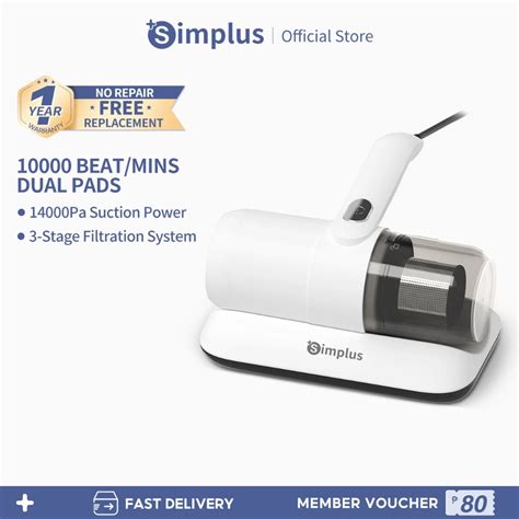 Simplus Dust Mite Vacuum Cleaner For Bed And Sofa With 3 Stage Filtration Dust Mite Controller