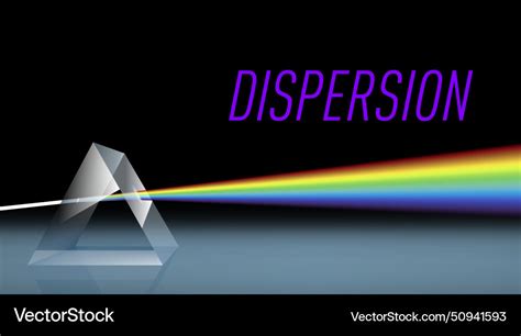 3d Light Passing Through A Triangular Prism Vector Image